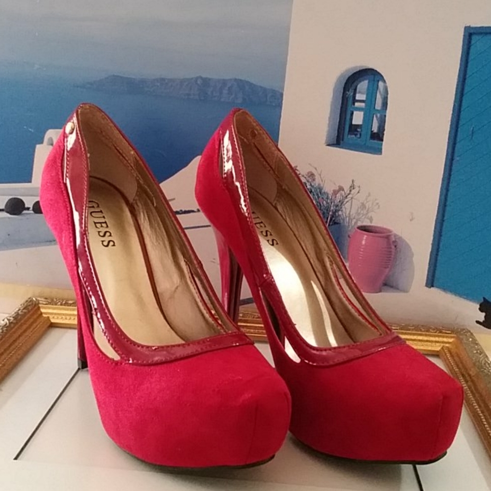 Guess Red Platform Pumps - Gem
